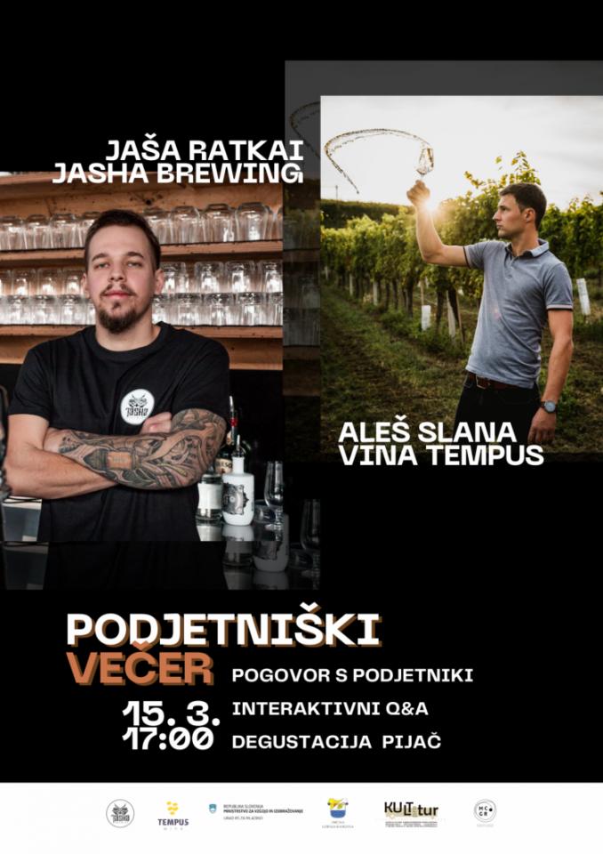 PODJETNIŠKI VEČER: Jasha Brewing & Tempus Vina - Pomurec.com