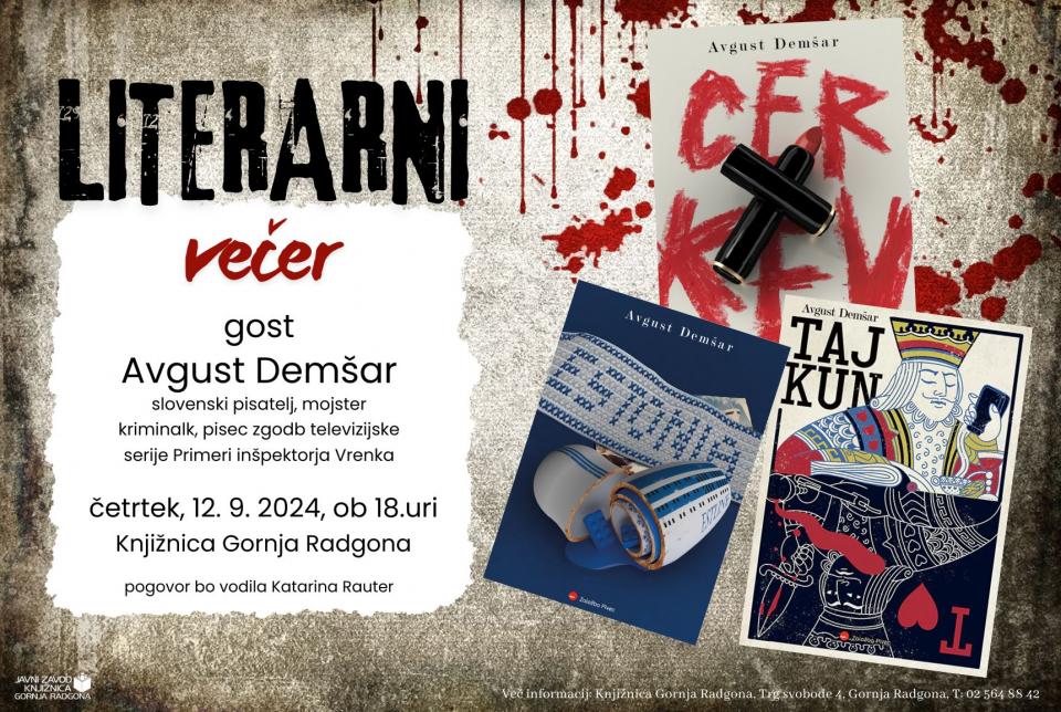 LITERARNI VEČER Z AVGUSTOM DEMŠARJEM - Pomurec.com