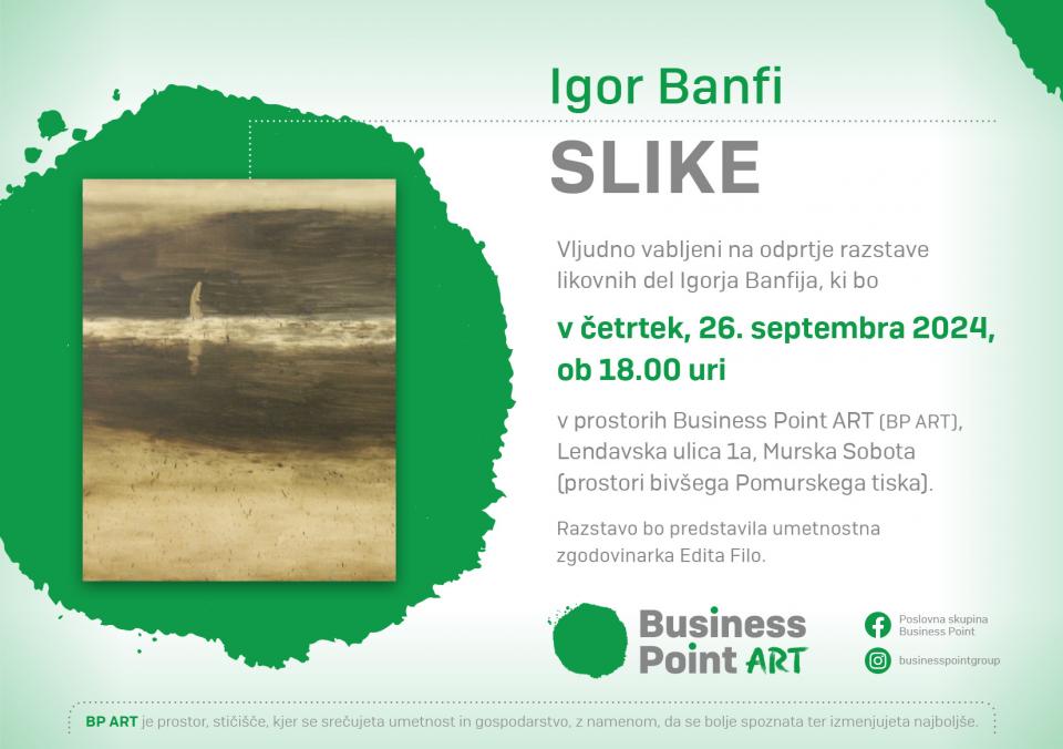 Otvoritev razstave likovnih del Igorja Banfija Slike - Pomurec.com